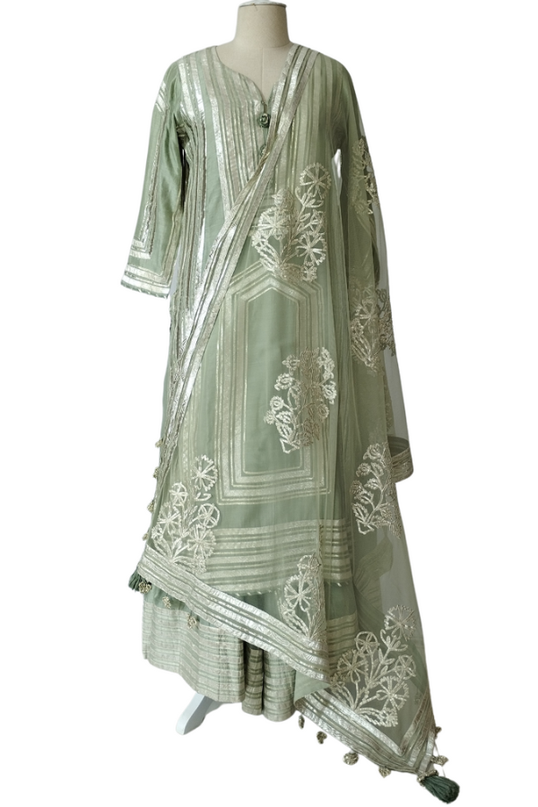 Simar Dugal Green Sharara Set – Kuro Clothing India
