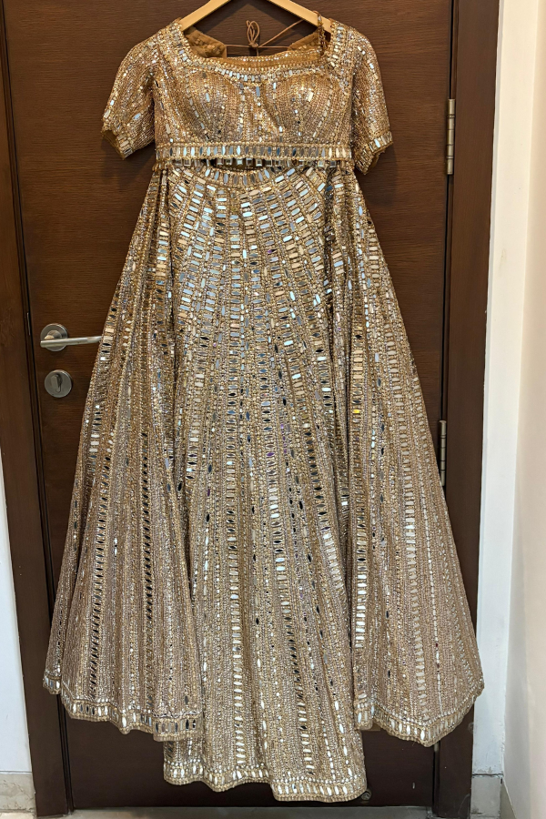 Seema Gujral Gold Lehenga Set – Kuro Clothing India