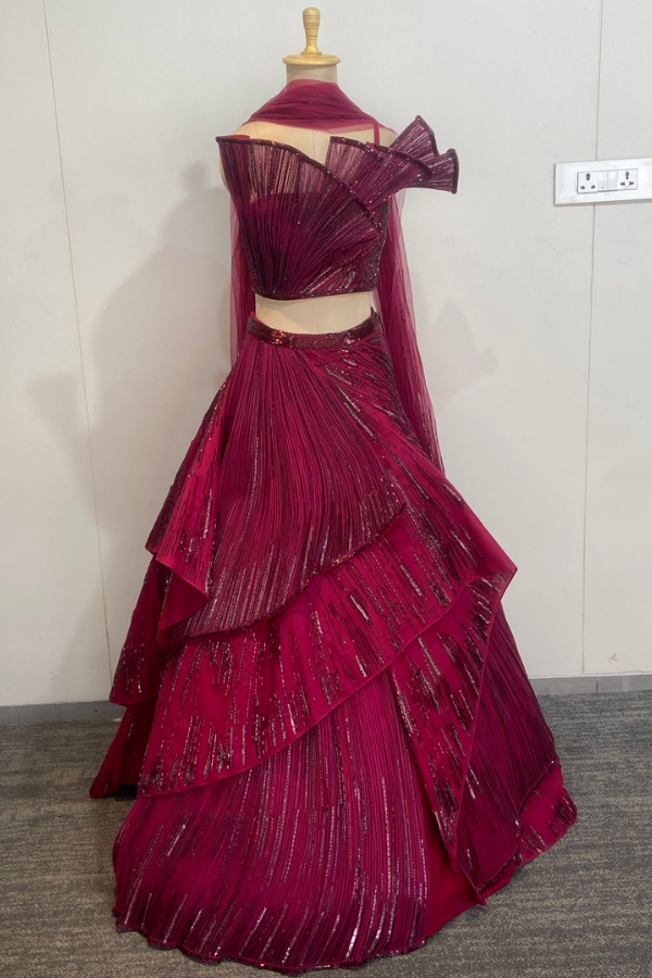 Gaurav Gupta Sculpted Lehenga Set – Kuro Clothing India