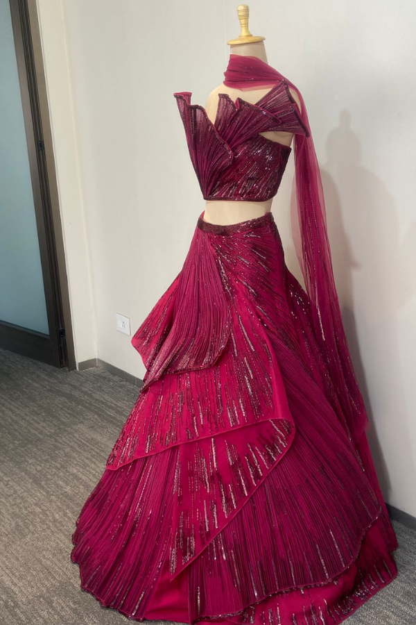 Gaurav Gupta Sculpted Lehenga Set – Kuro Clothing India