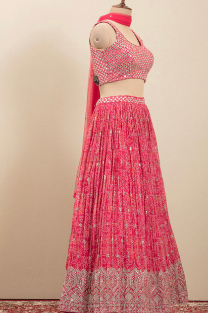 Sequin bandini lehenga set – Kuro Clothing India