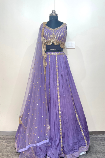 Purple Lehenga set – Kuro Clothing India